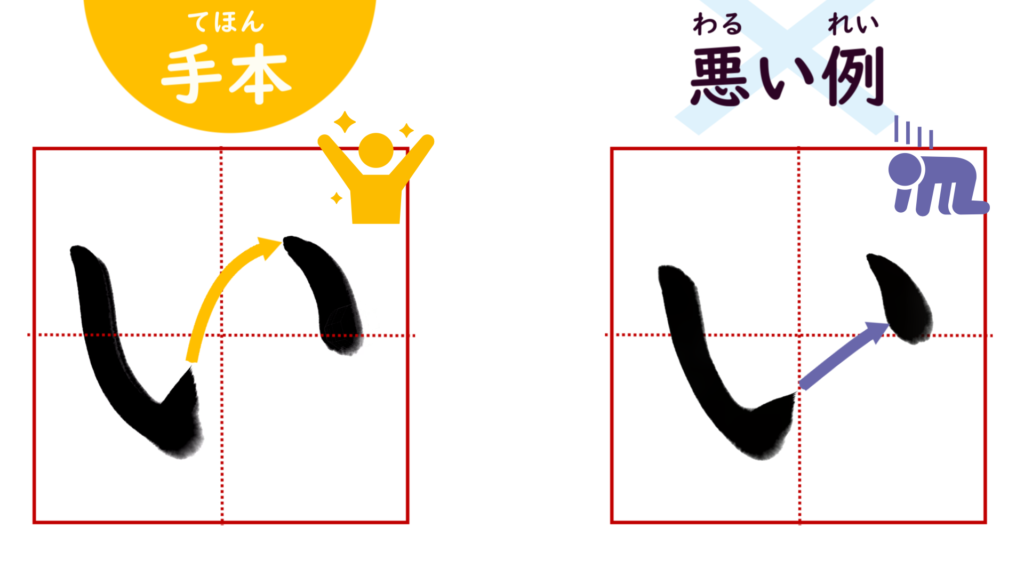 How to write a soft and cheerful "い" in hiragana?【Study Japanese ...